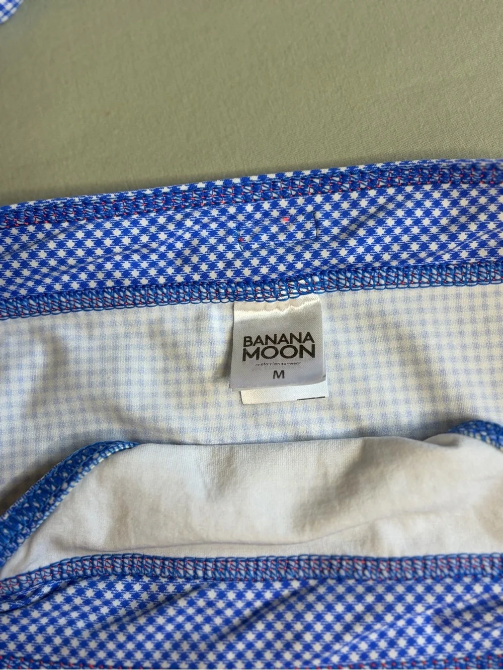 banana moon | Swim | Banana Moon Blue Gingham Bikini Set Bandeau ...